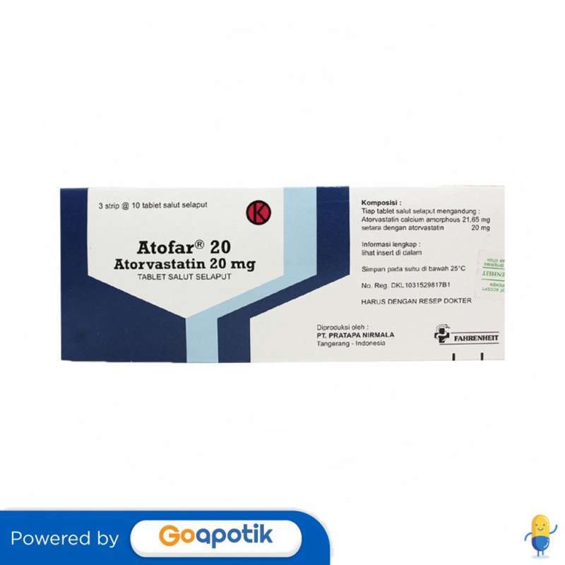 Jual Atofar 20 Mg Box 30 Tablet Di Seller Apotek Potenza - Selong, Kota ...