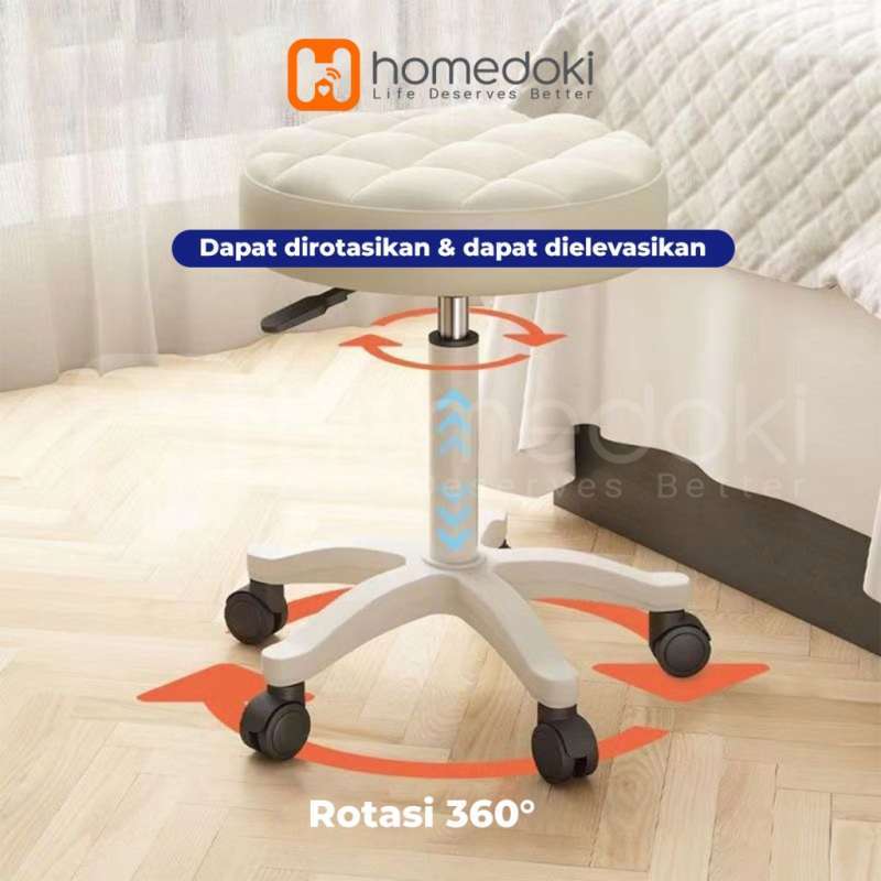 Promo Homedoki Kursi Belajar Roda / Kursi Bar / Kursi Aesthetic / Kursi ...