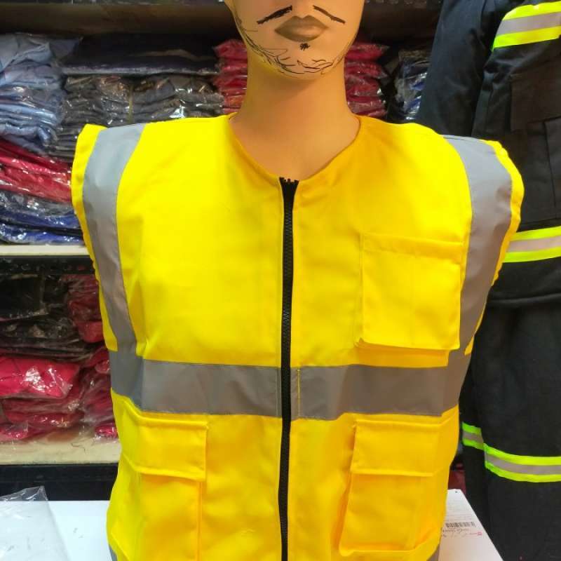 Promo Rompi Kuning Bahan American Drill/rompi Proyek Kuning Diskon 23% ...