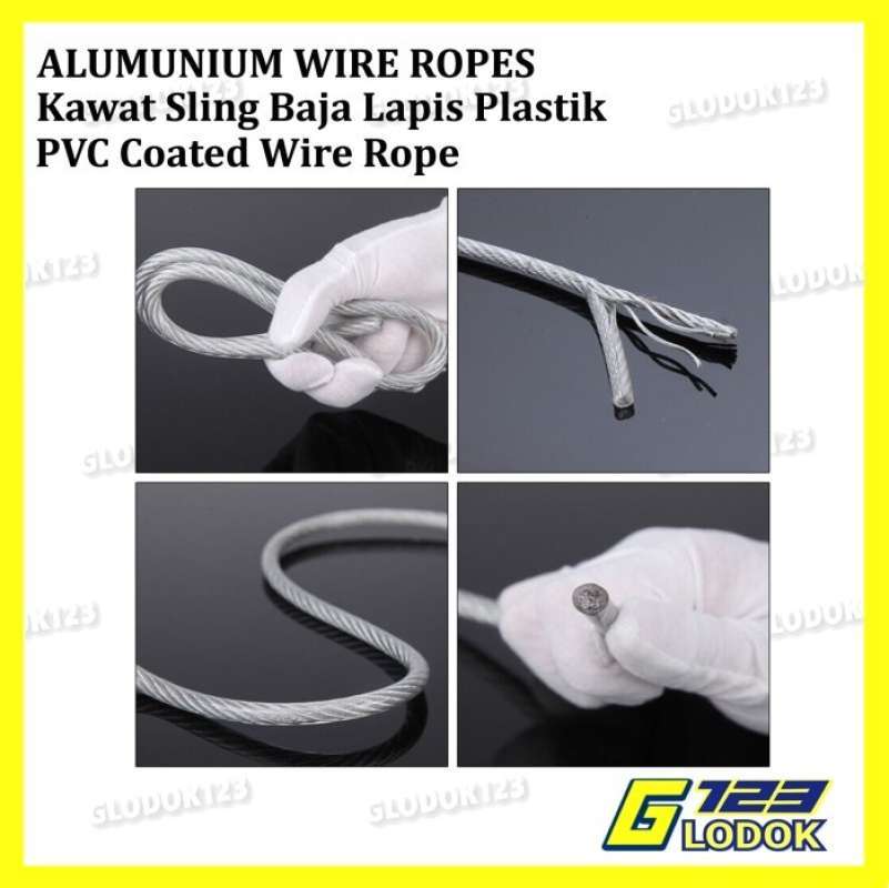 Jual Wire Rope Kabel Kawat Tali Seling Sling Baja Lapis Plastik Pvc 6x7 ...
