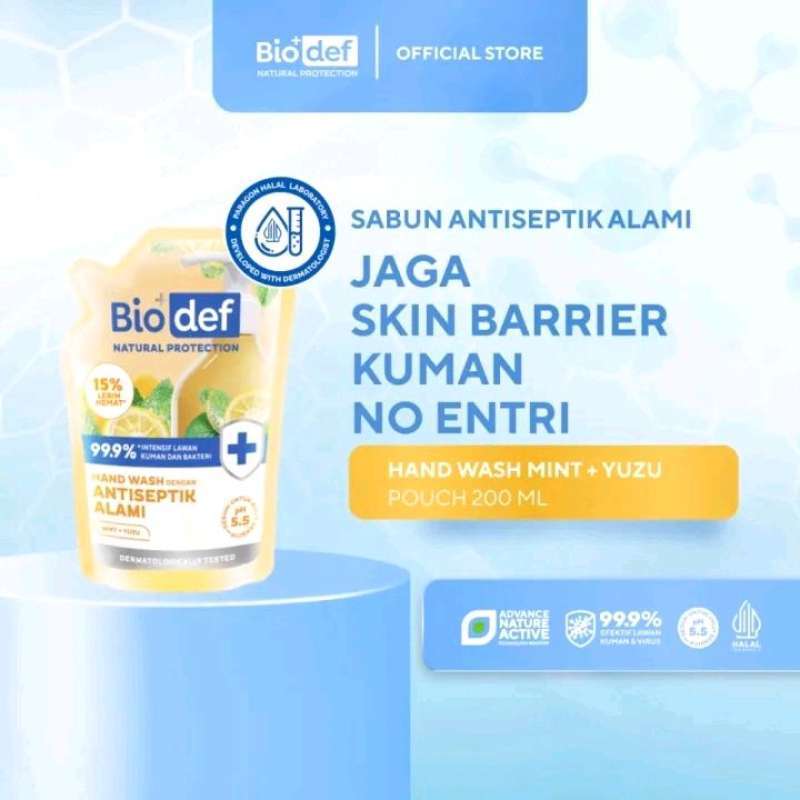 Jual Biodef Natural Protection Hand Wash Antiseptik Alami Pouch 200ml ...