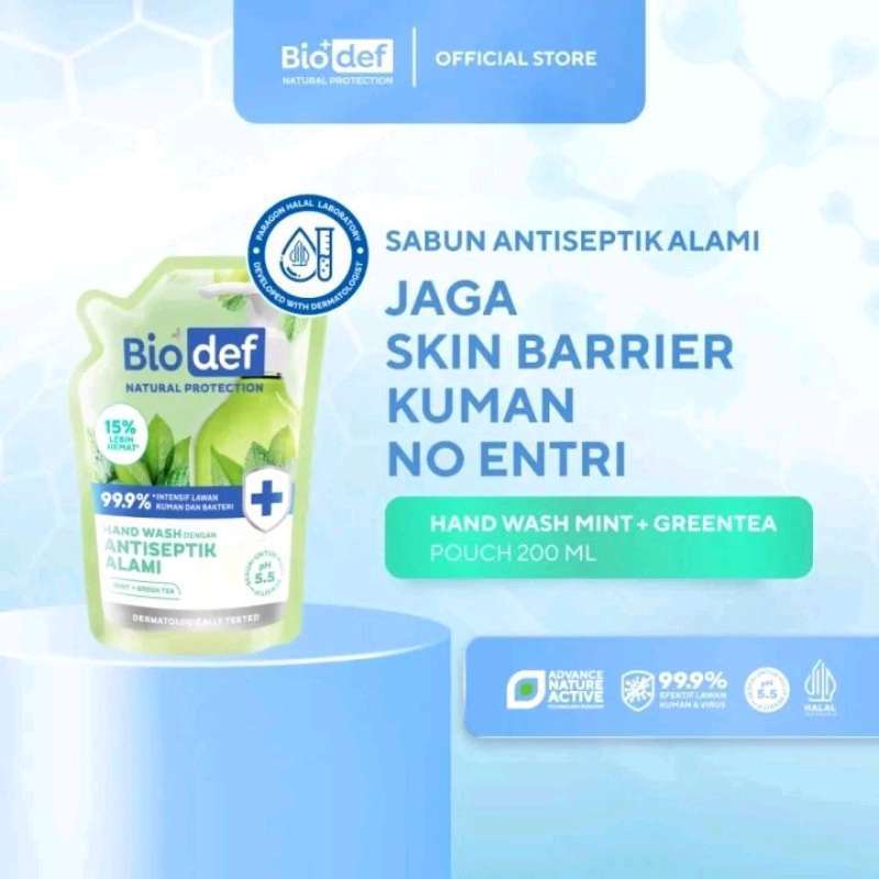 Jual Biodef Natural Protection Hand Wash Antiseptik Alami Pouch 200ml ...