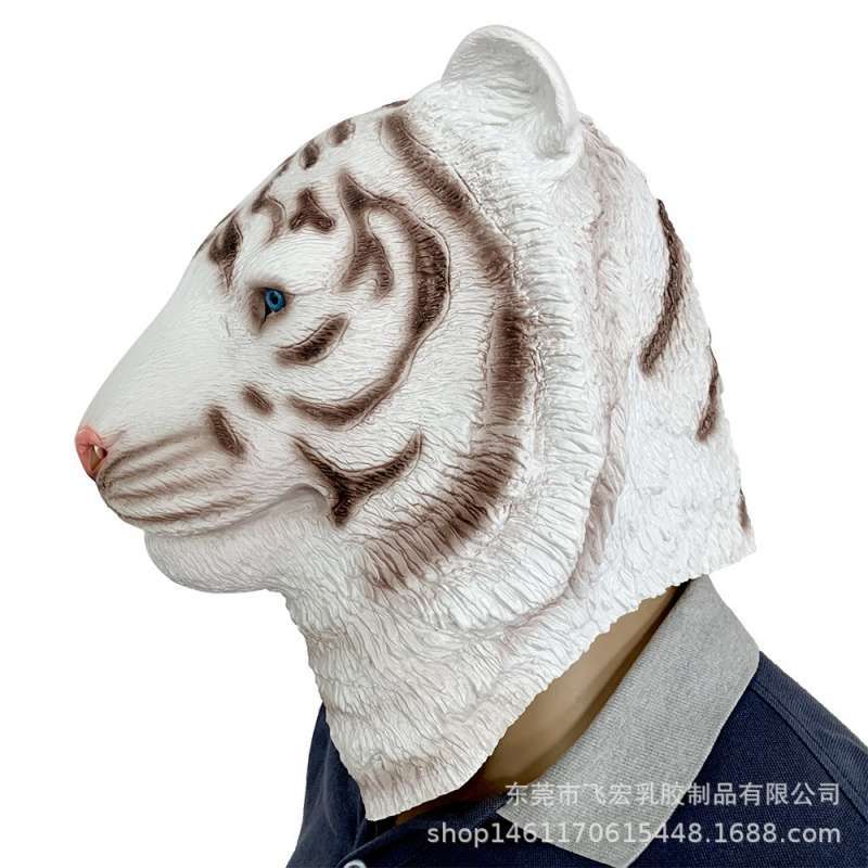 Promo Verish Tol-48 Topeng Latex Karet Full Head Harimau Putih White ...