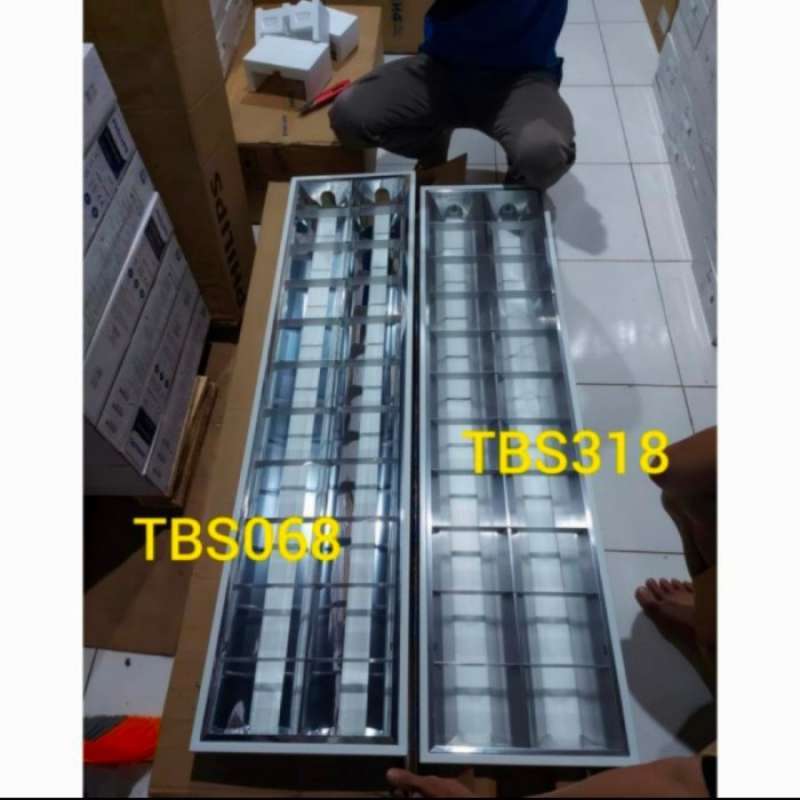 Promo KAP LAMPU RM PHILIPS TBS318 2X36W LED 2X16W HF M2 FULL SET LAMPU ...