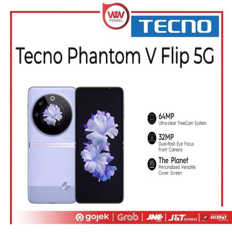 Jual Hp Tecno Phantom V Flip 5g Ram 8gb Internal 256gb Garansi Resmi Di ...