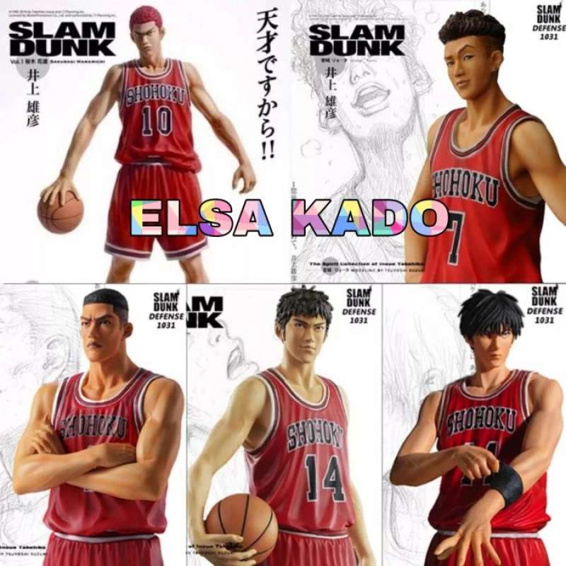 Promo Slam Dunk Shohoku On Bench Action Figure Slamdunk Statue Pose ...