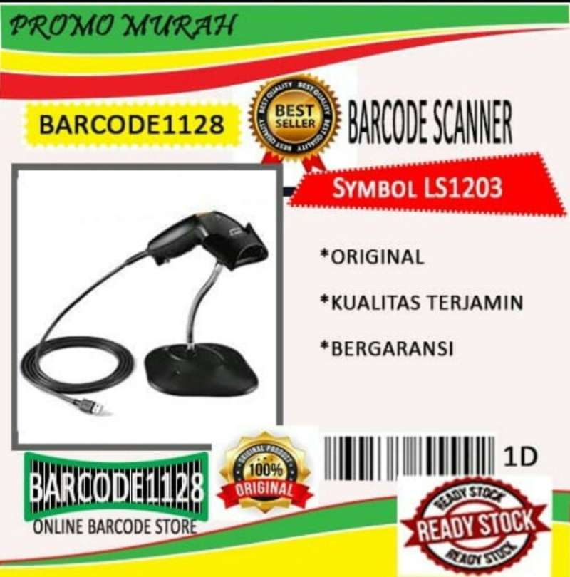 Promo 100% Produk Ori Zebra Symbol Ls 1203 Barcode Scanner Laser ( Usb ...
