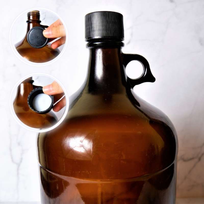 Jual HINOKI AMBER GROWLER BOTTLE 4000 ML | BOTOL WINE KACA BESAR 4 ...