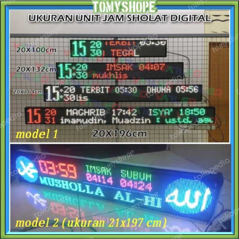Promo running text led jadwal sholat indoor WiFi bisa pesan sesuai ...