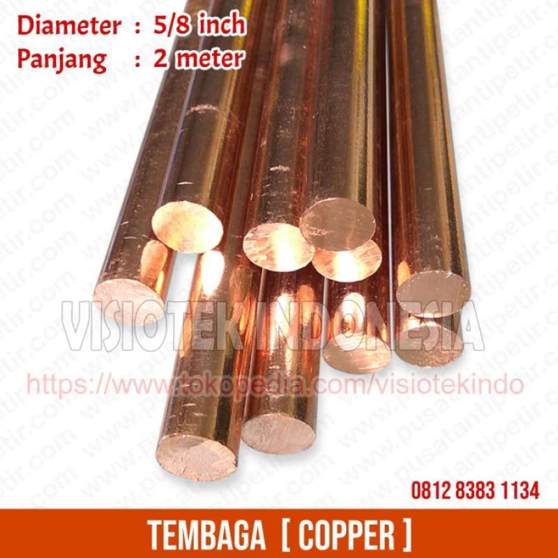 Promo Grounding Rod Tembaga 5/8 X 2 Meter Batang Tembaga Diskon 24% Di ...