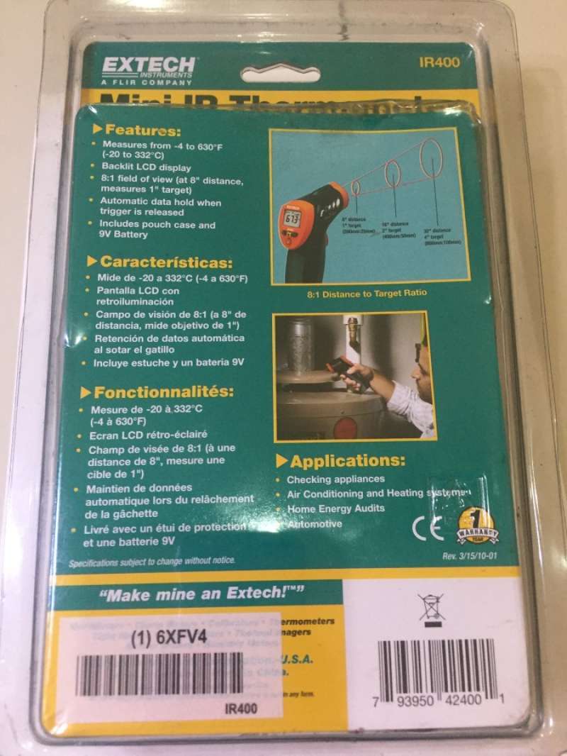 Promo Termometer Thermometer infrared mini gun laser mini extech Diskon ...