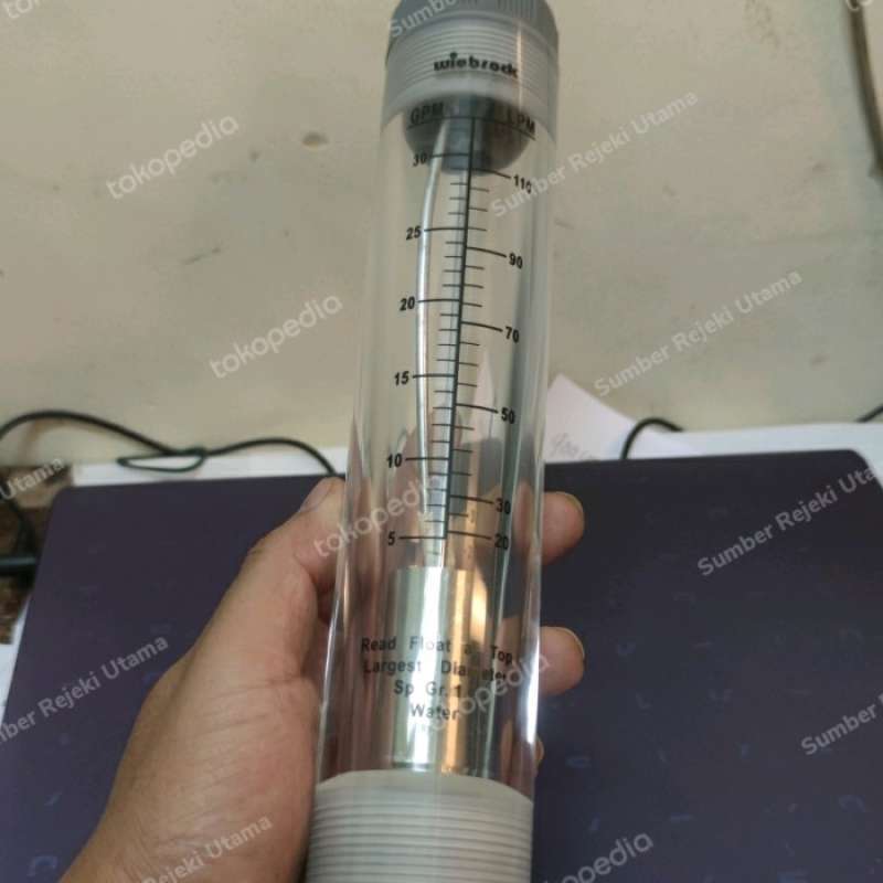 Promo Flowmeter / Rotameter Tube Drat 1 inch / 100 Lpm / 30 Gmp Diskon ...