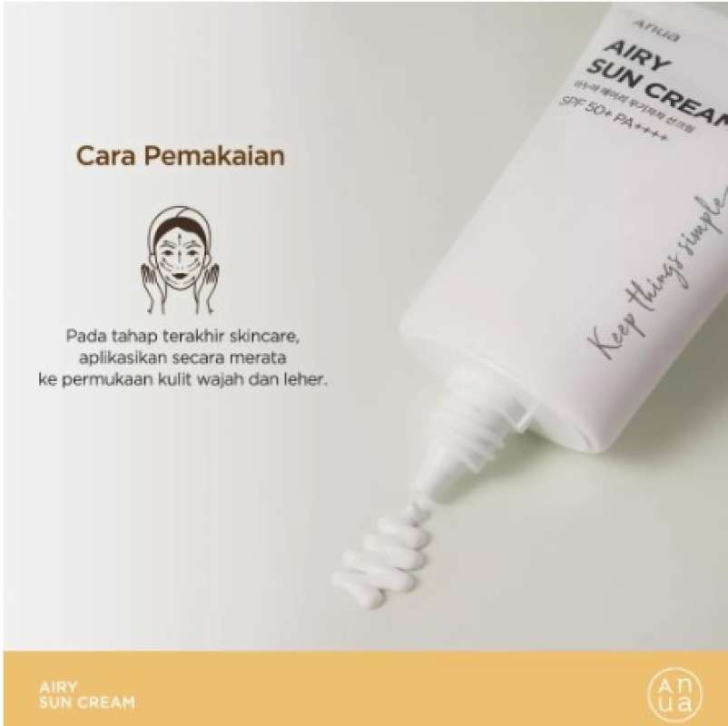 Jual Anua - Airy Sun Cream Spf 50+ Pa+++ 50ml Di Seller Umkm Wabisabi ...
