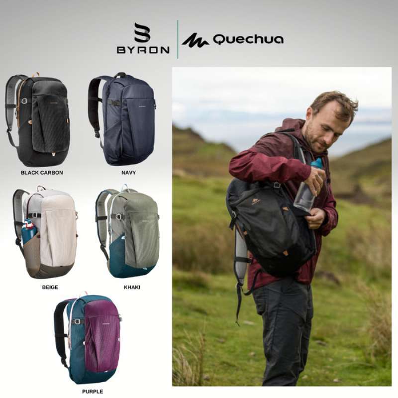 Promo Quechua Tas Ransel Hiking NH100 20L Backpack Original - Carbon ...