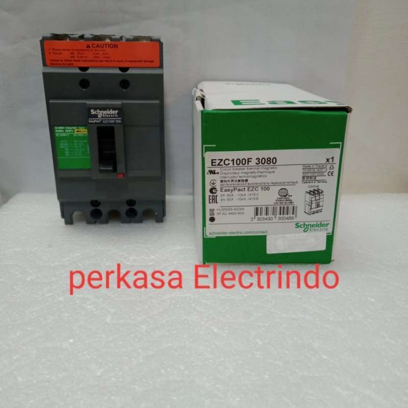 Promo MCCB Schneider EZC100F 3x80A EZC100F3080 EZC 100 F 3P 80A EasyPact Diskon 23% di Seller ...