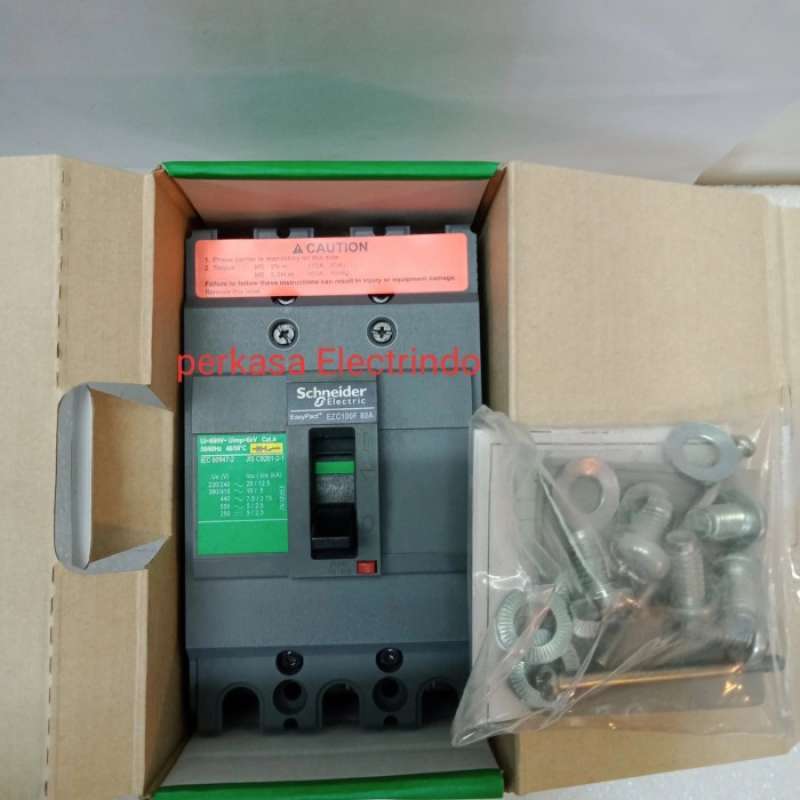 Promo MCCB Schneider EZC100F 3x80A EZC100F3080 EZC 100 F 3P 80A EasyPact Diskon 23% di Seller ...