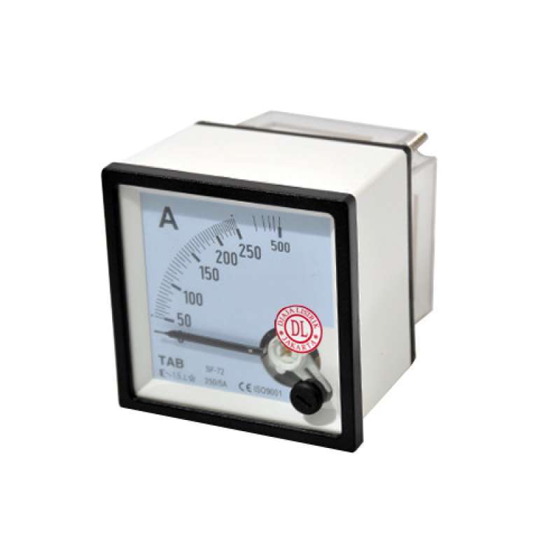 Promo Ampere Meter AC 250 /5A Via CT 72x72 TAB Amperemeter Analog ...