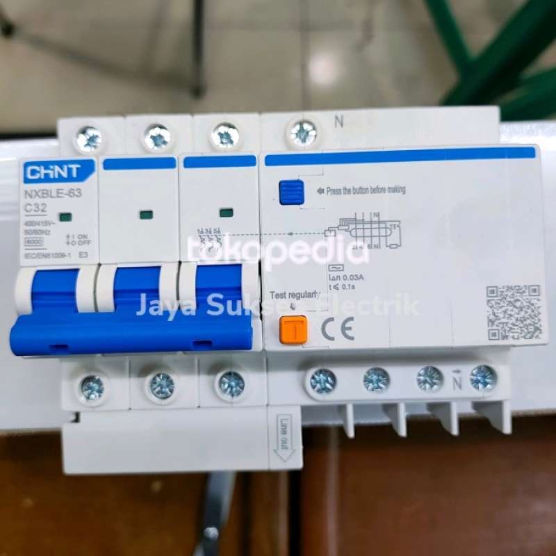 Promo RCBO NXBLE-63 3P+N 16A 20A 25A 32A 40A 50A 63A 30MA CHINT ELCB+MCB Diskon 23% di Seller ...