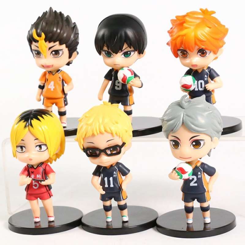Promo Figure Haikyuu Volley set 6 pcs Kageyama Hinata Sugawara Haiba ...