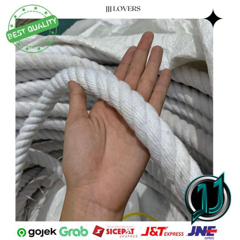 Promo Tali Tambang Besar Tambang Putih Tambang Kain Katun Kuralon 22mm ...