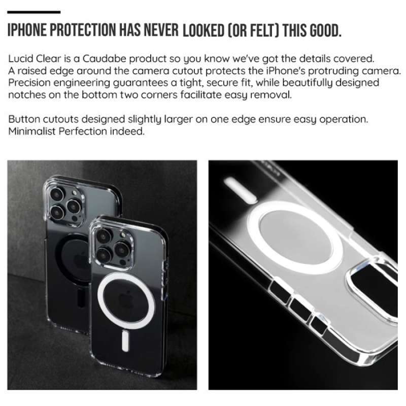 Jual Caudabe Case iPhone 15 Pro Max / Pro Lucid Clear Magsafe Casing ...