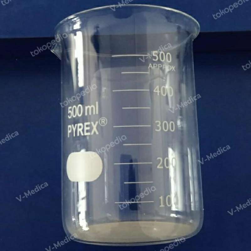 Jual Gelas Kimia Beaker Glass Pyrex 500ml di Seller V-Medica - Bukit ...