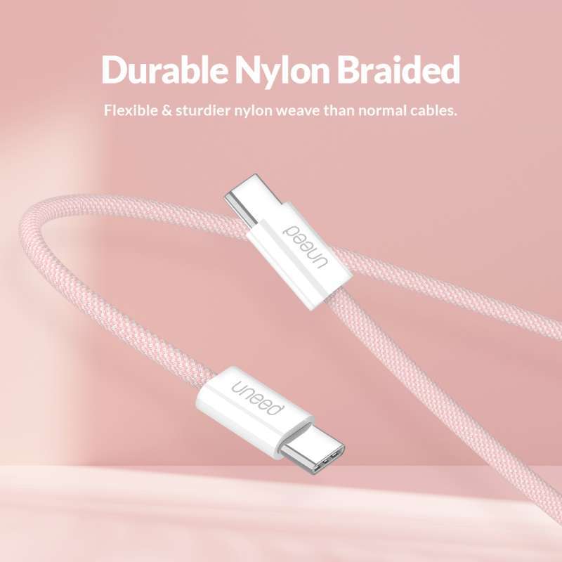 Promo Uneed Rainbow Data Cable Type C To Type C Qc Pd 240w - Ucb59 ...