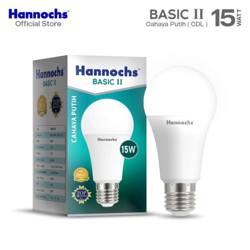 Promo Hannochs Lampu Bohlam Led Basic Ii 15 Watt Cahaya Putih Isi 3pcs ...
