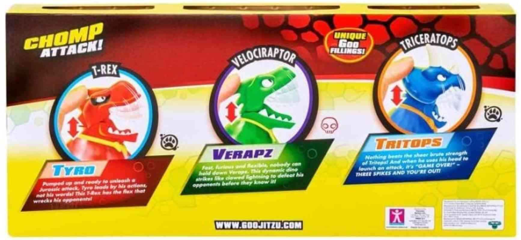 Promo Heroes of Goo Jit Zu Dino Power Mega Chomp Attack 3 Pack Diskon ...