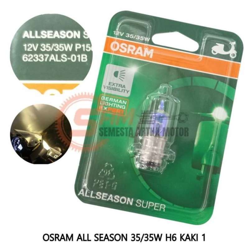 Jual Osram All Season 35watt H6 Halogen AC DC Lampu Depan Tembus Kabut ...
