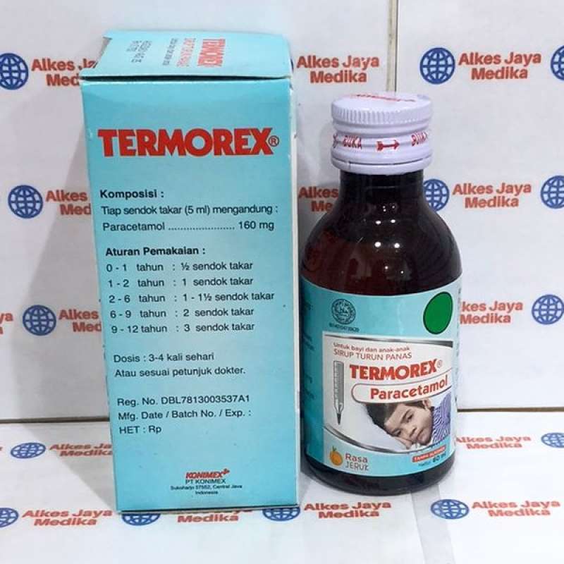 Jual Termorex Sirup Rasa Jeruk 60ml - Obat Demam Anak di Seller Alkes ...