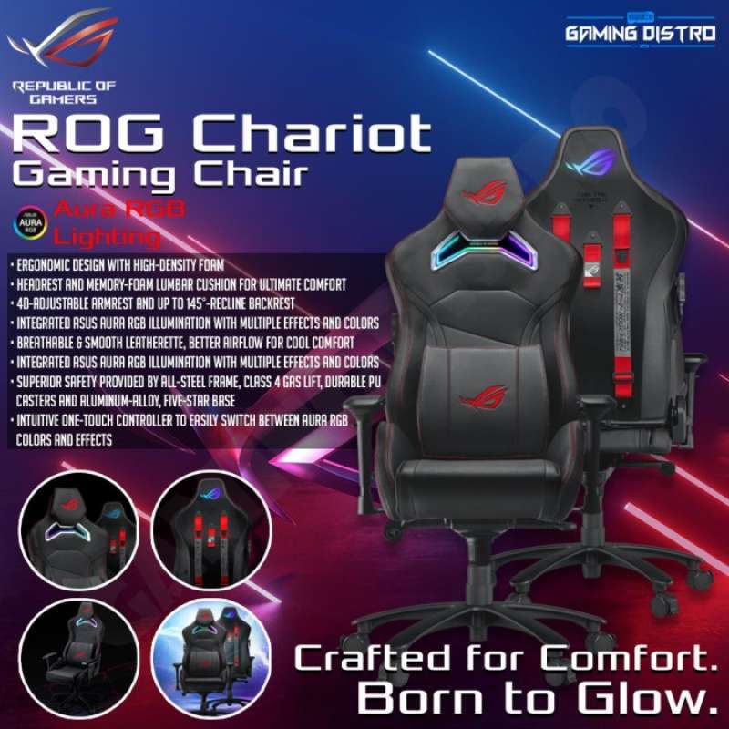 Promo Asus Rog Chariot Gaming Chair With Aura Rgb Lighting Ergonomic ...
