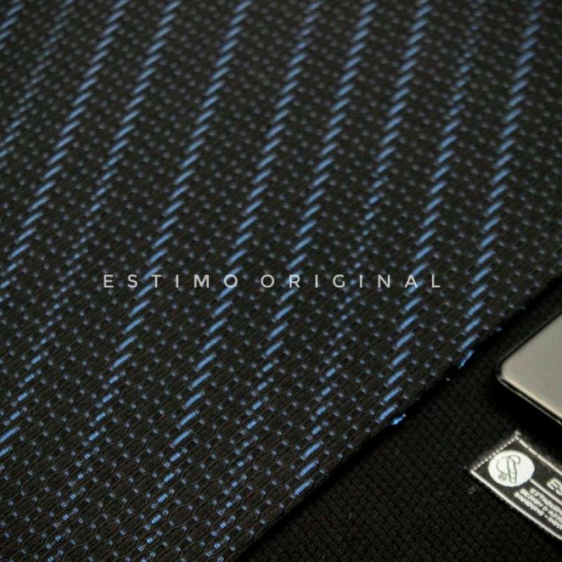 Promo Bahan Kain Jok Mobil Fabric Hitam Salur Biru Cocok Untuk Bmw ...