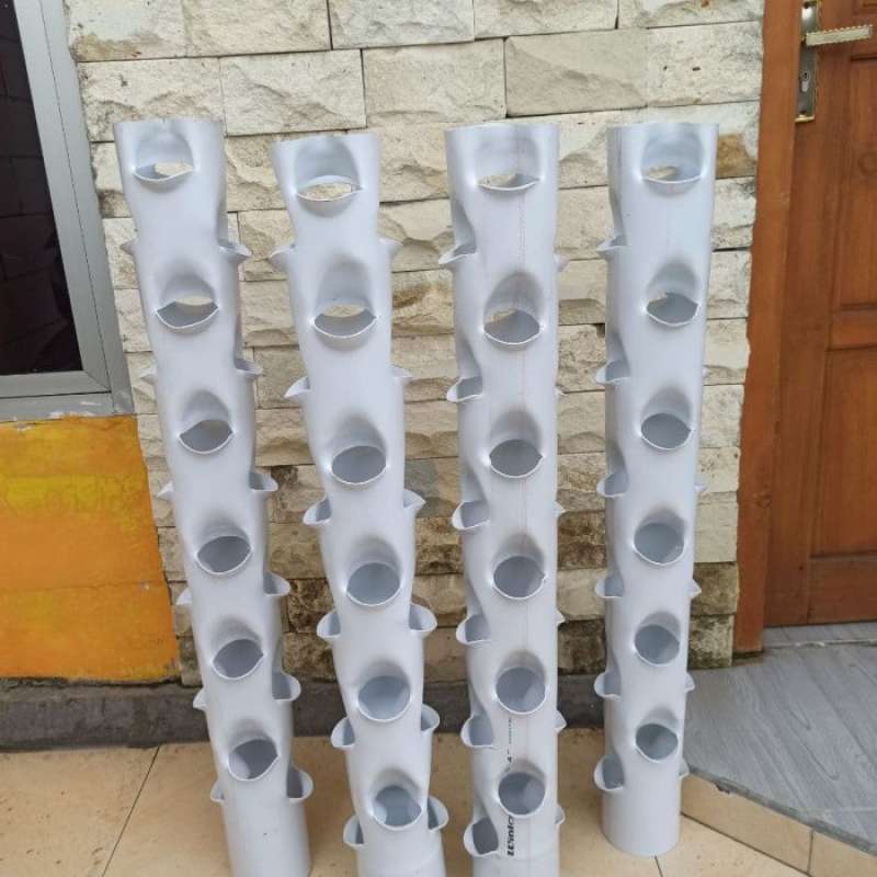 Promo Growing Tower Pot Tower Vertikal Garden Paralon 1 Meter 18 Lubang ...