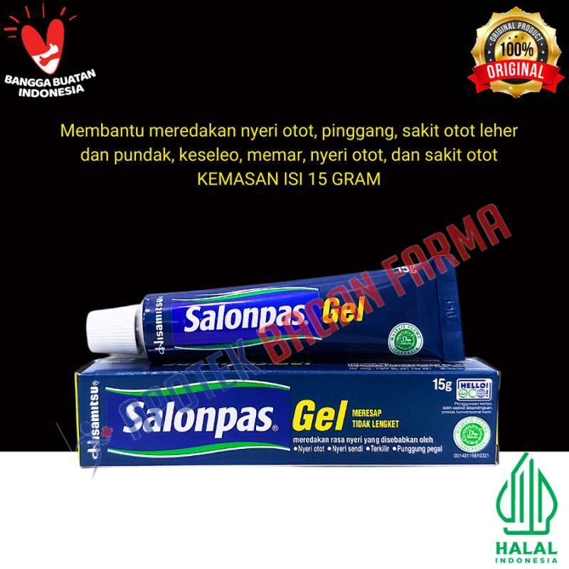 Jual SALONPAS GEL 15GR 30GR - Pereda Nyeri Otot Pegal Sendi di Seller ...