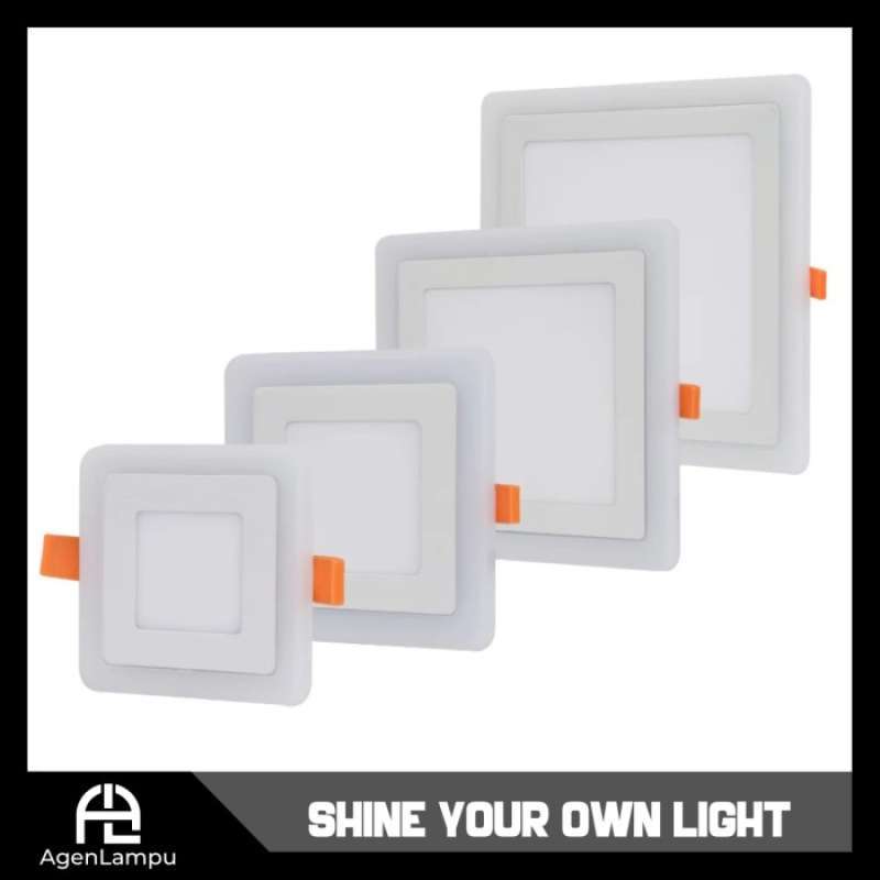 Promo Lampu Downlight LED Panel Inbow KOTAK 2 WARNA Diskon 23% di ...