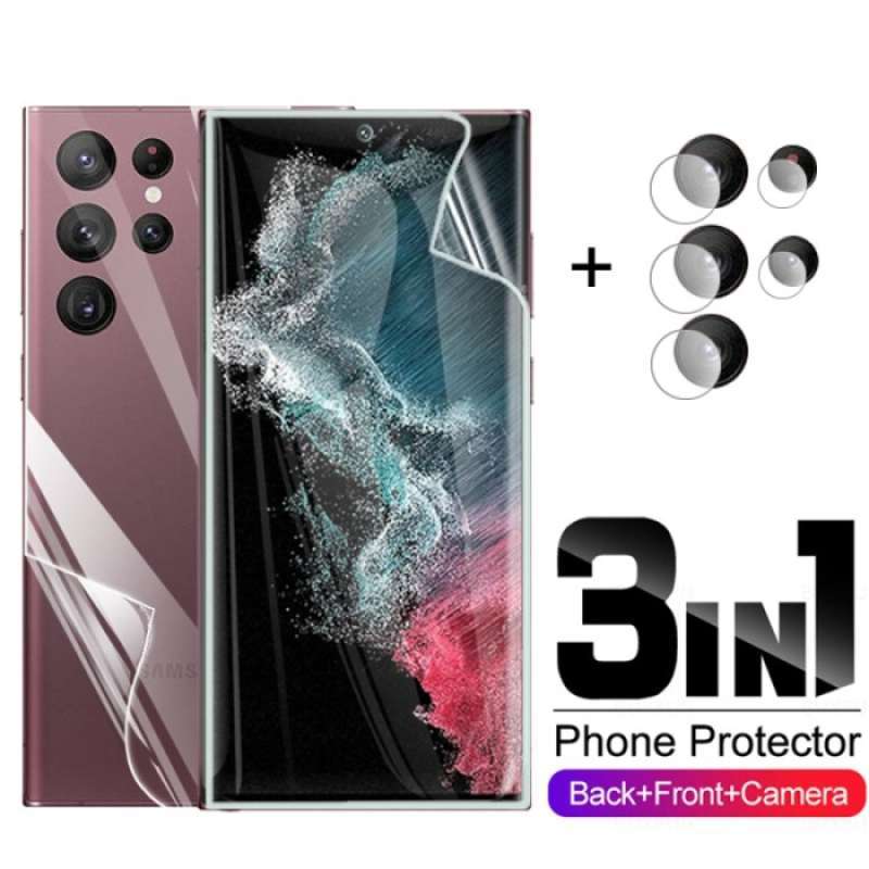 Promo SAMSUNG S24 / S24+ S24 ULTRA HYDROGEL FRONT & BACK + CAMERA GLASS ...