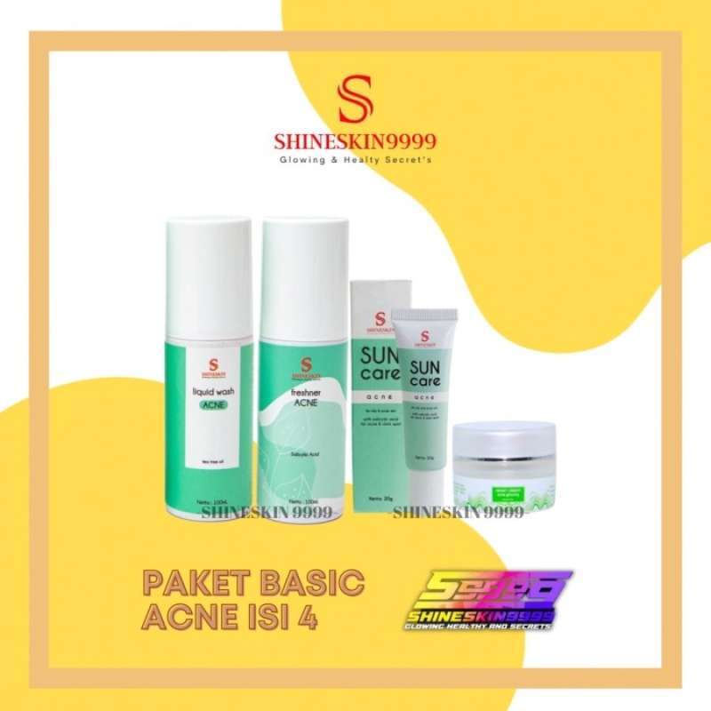 Promo Shineskin Original Paket Basic Acne Cream Paket Obat Jerawat Shineskin Diskon 23% Di ...