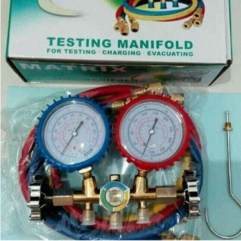 Promo Matrix Testing Manifold. Double Manifold Alat Isi Freon R22 ...