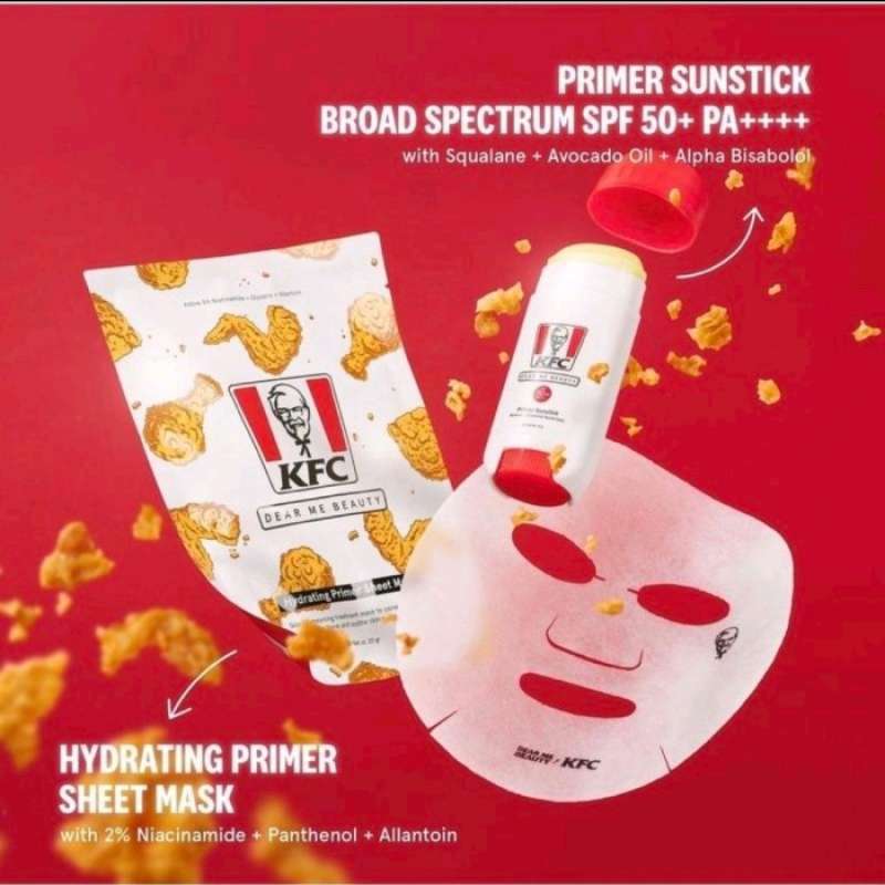 Promo DEAR ME BEAUTY X KFC sunstick Spf 50++ Hydrating Primer Sheet ...