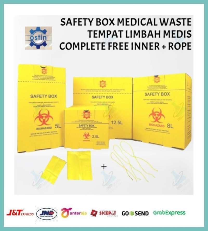 Jual Safety Box / Tempat Sampah Medis / Tempat Sampah Jarum 4 Ukuran - 2.5 L Di Seller Indo ...