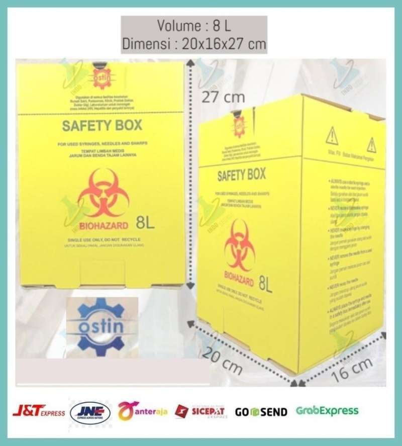 Jual Safety Box / Tempat Sampah Medis / Tempat Sampah Jarum 4 Ukuran - 2.5 L Di Seller Indo ...