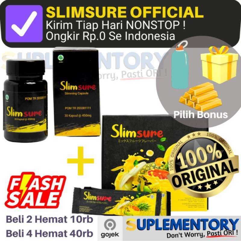 Promo Paket Langsing Slimsure Fiber + Kapsul Slim Sure Capsule Fat ...