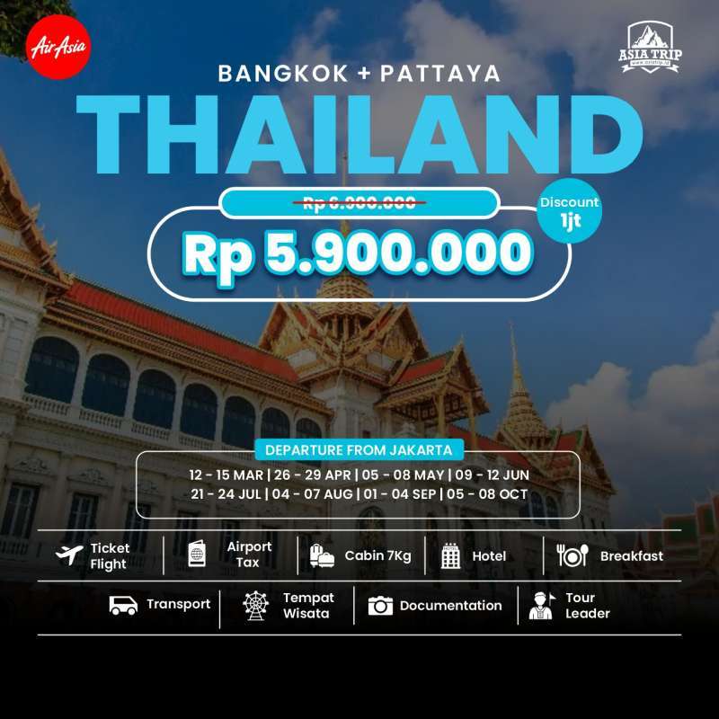 Jual Tour Ke Thailand 2024 - Pilihan Harga Termurah Di 2024 | Blibli