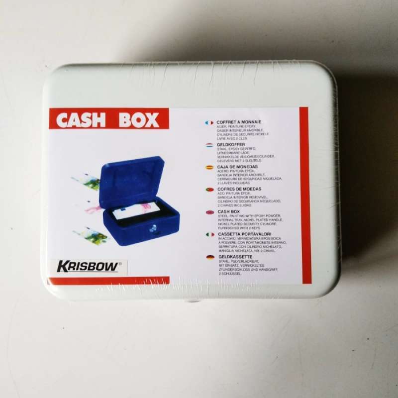 Promo Krisbow Cash Box Kotak Penyimpanan Uang 20 Cm Brankas Diskon 23% ...