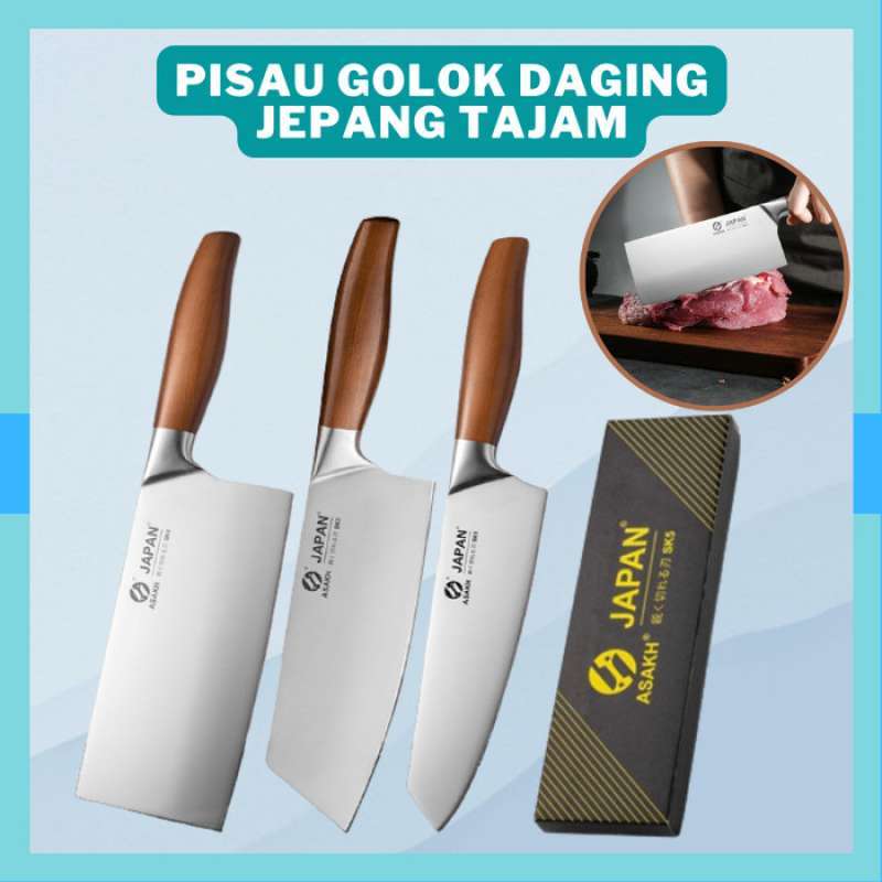 Promo Jepang Pisau Golok Daging Super Tajam Pisau Chef Dapur Baja ...