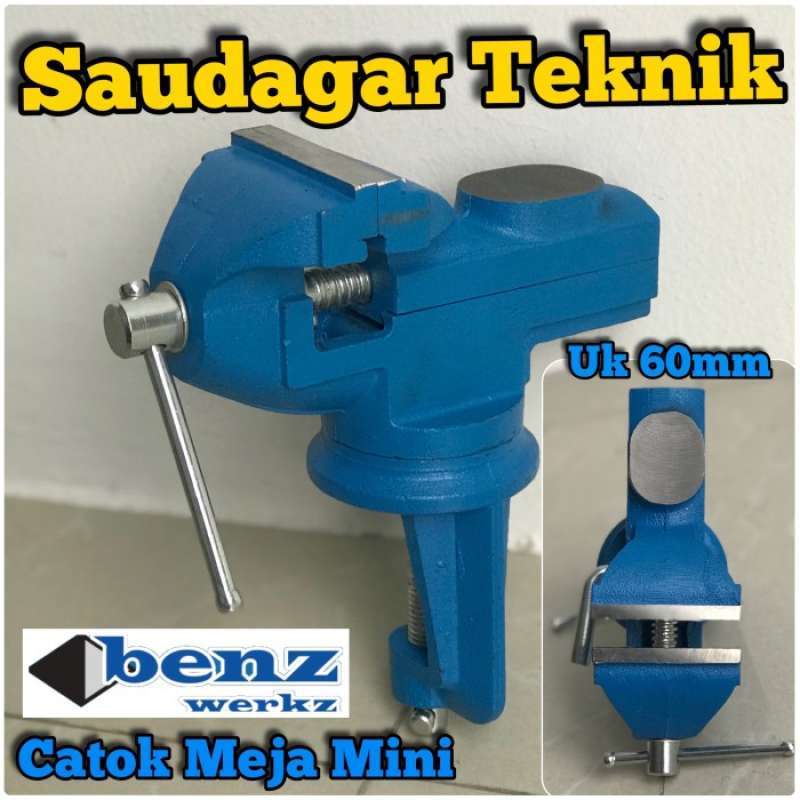 Jual Catok Meja Mini Ragum Mini Catok Kayu Mini Vice Table Benz Werkz ...