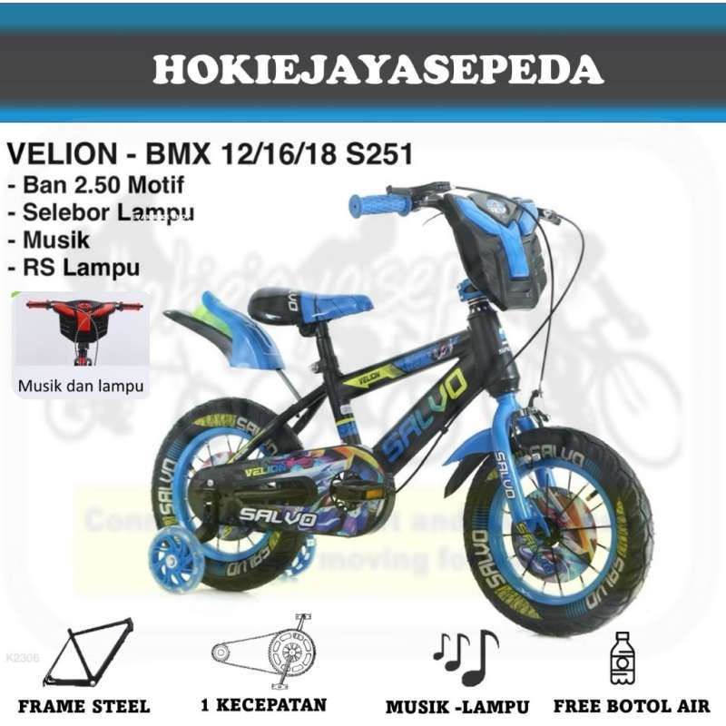 Promo SEPEDA Anak BMX 16 VELION SALVO 251 BAN JUMBO FITUR MUSIK Diskon ...