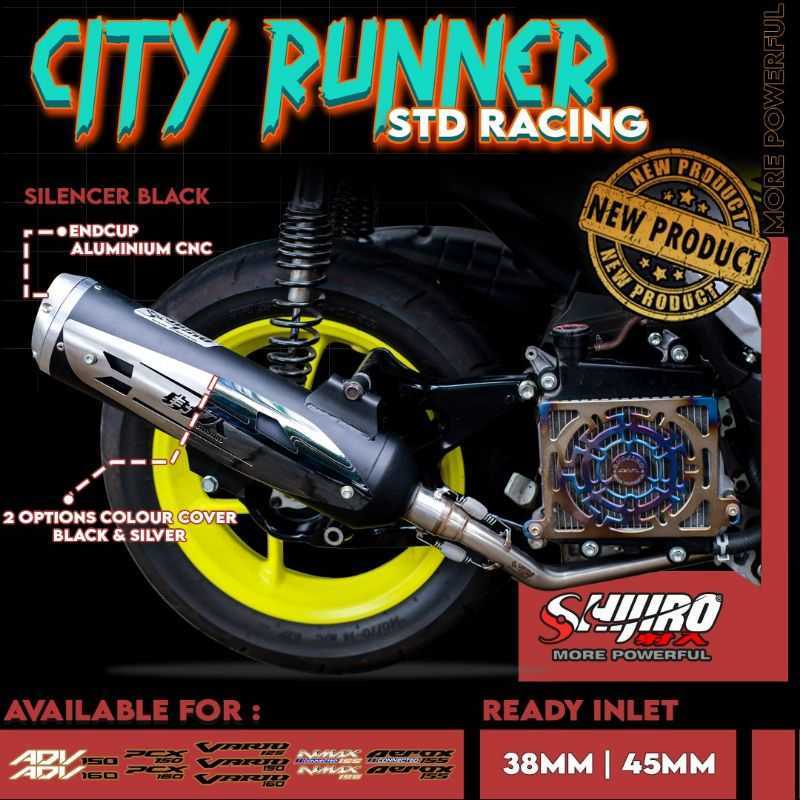 Jual KNALPOT SHIJIRO STANDAR RACING TYPE CITY RUNNER STAINLESS FOR ...