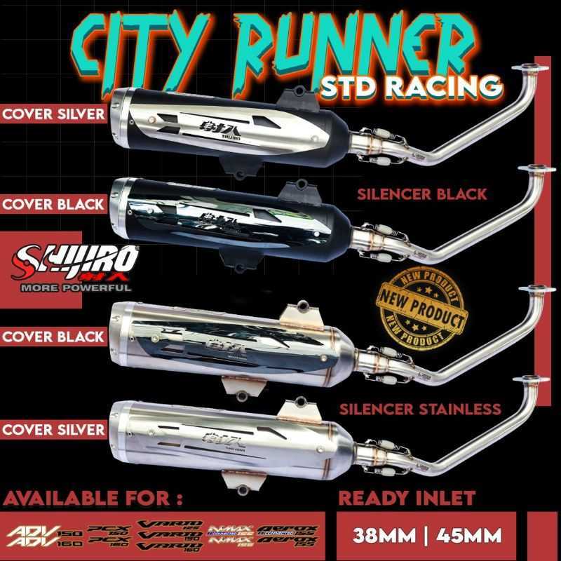 Jual KNALPOT SHIJIRO STANDAR RACING TYPE CITY RUNNER STAINLESS FOR ...